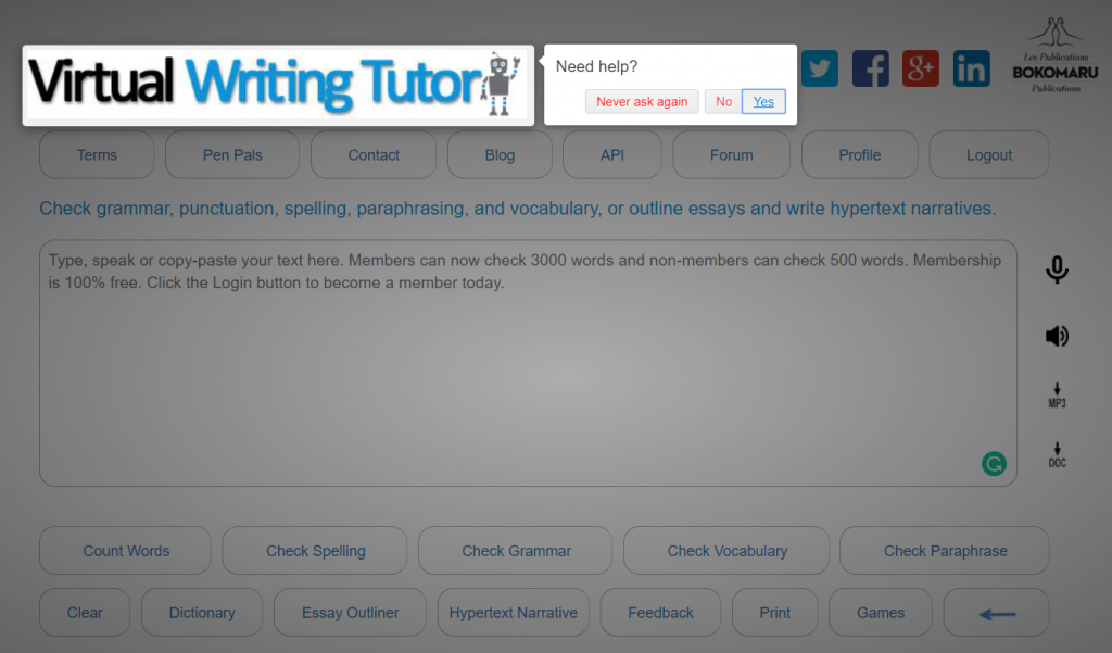 Walk-me-through the Main Features - Virtual Writing Tutor Blog