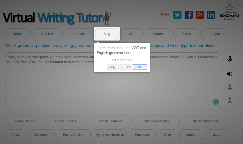 Walk-me-through the Main Features - Virtual Writing Tutor Blog