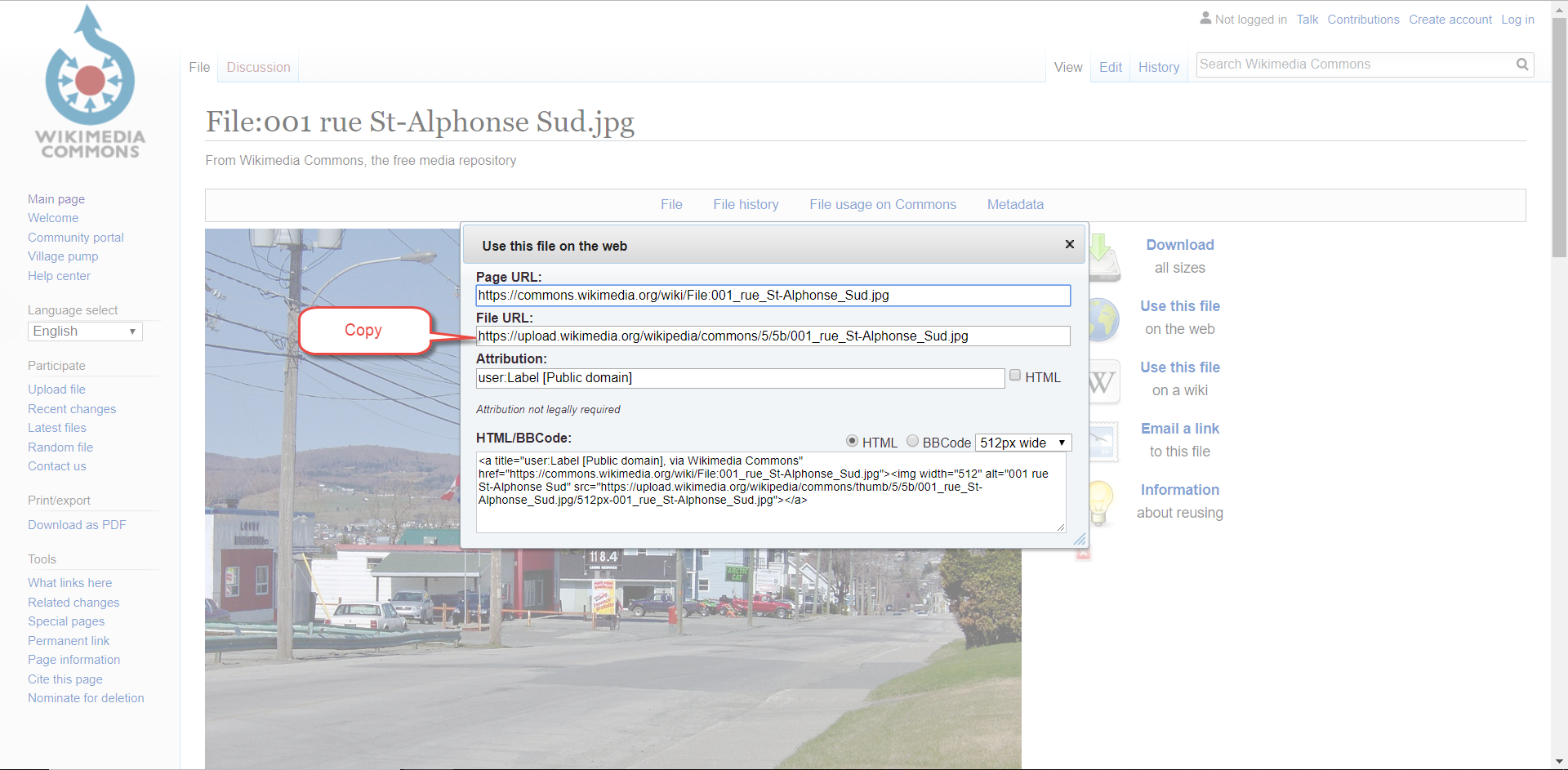 How can I insert an image into Blogger from Wikimedia Commons ...