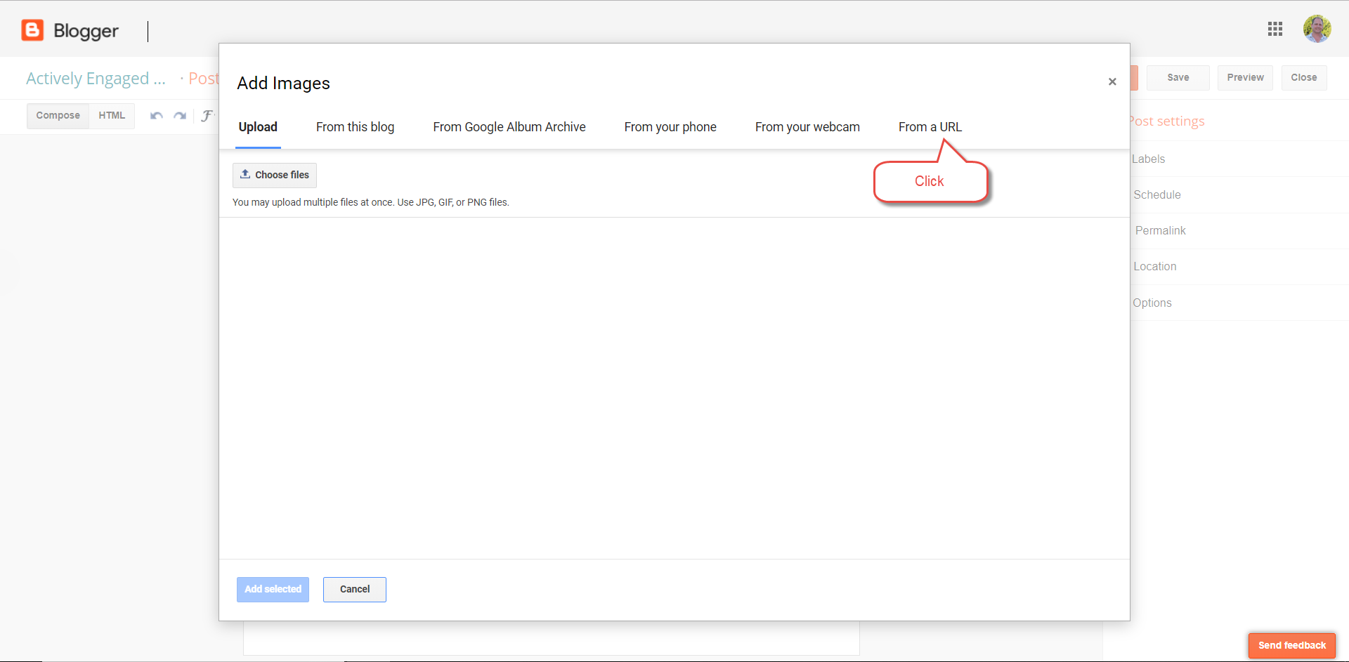 How can I insert an image into Blogger from Wikimedia Commons ...