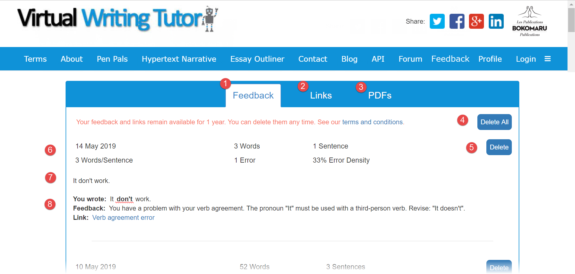 Feedback and Links Page - Virtual Writing Tutor Blog