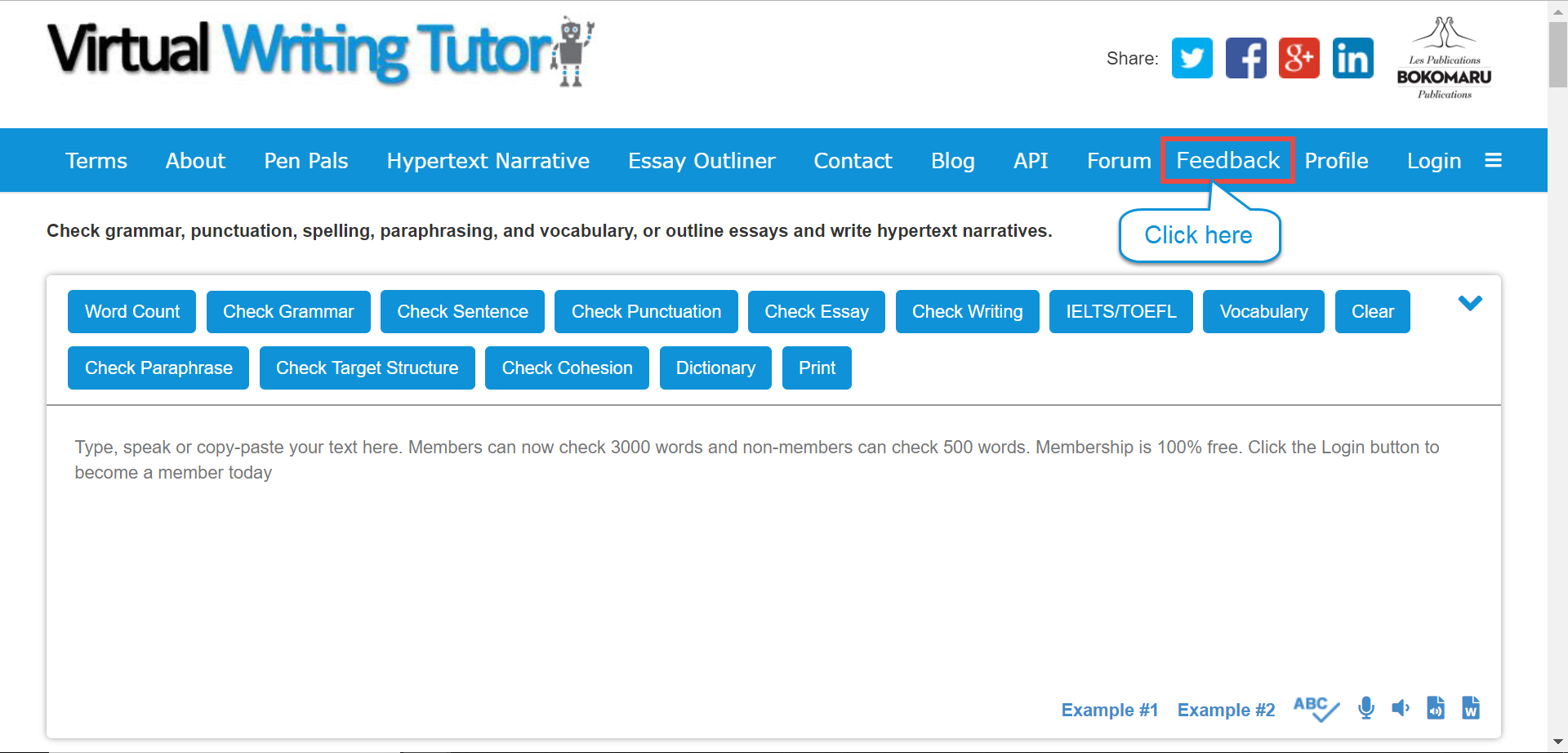Feedback and Links Page - Virtual Writing Tutor Blog