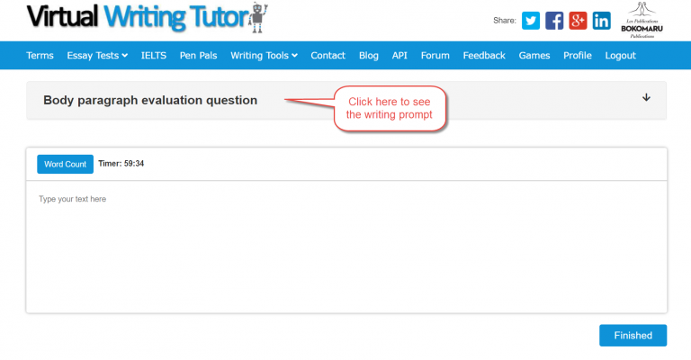 6 Essay rating tools on the Virtual Writing Tutor - Virtual Writing ...