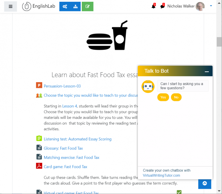 Free Chatbot Creator - Virtual Writing Tutor Blog